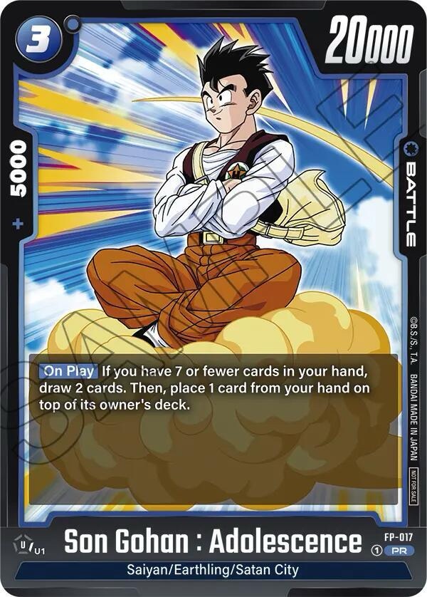 Son Gohan : Adolescence - FP-017 - Fusion World Promotion Cards and ...