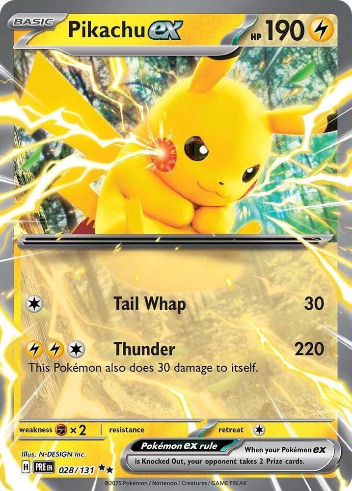 Pikachu ex - 028/131: Prismatic Evolutions - TCGWorld
